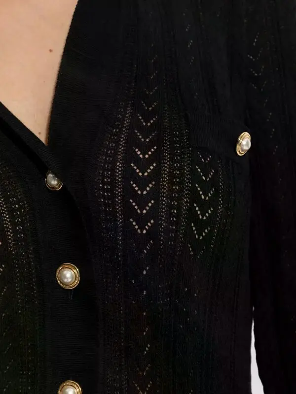 Alessandra Rich Button-embellished Knitted Cardigan