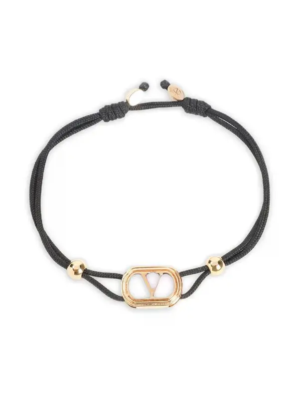 Valentino Garavani Gold-tone Stone Bracelet - Black