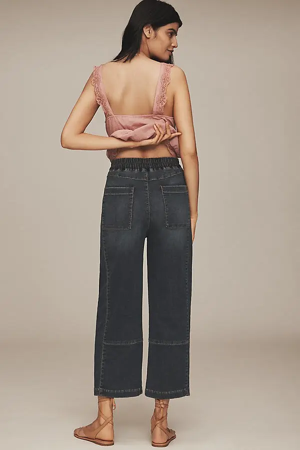 PILCRO The Izzie Knit Pull-on Barrel Jeans