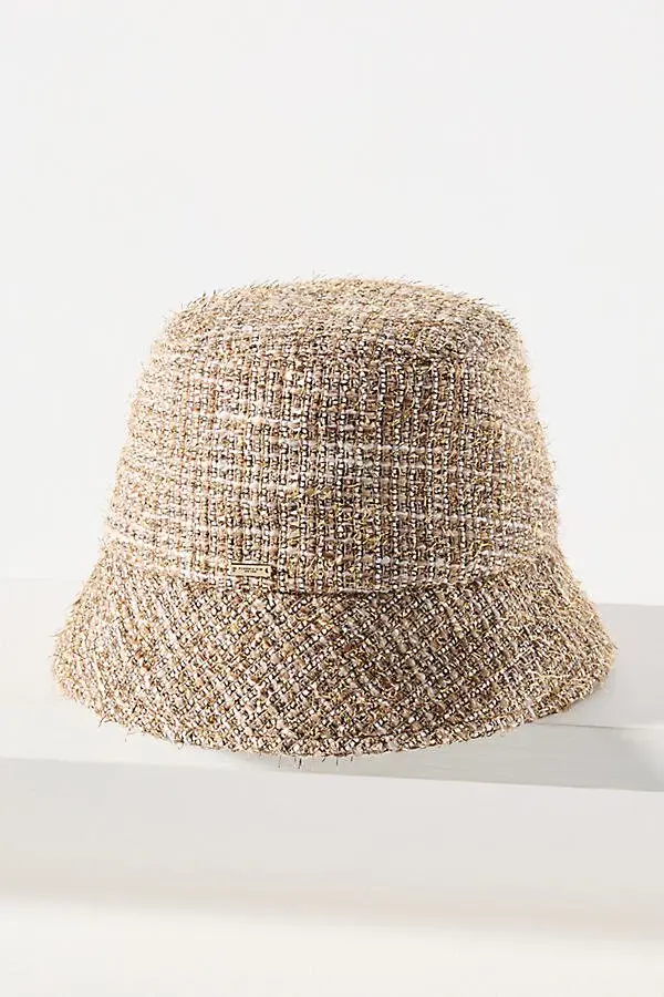 Eugenia Kim Yuki Tweed Bucket Hat - Camel