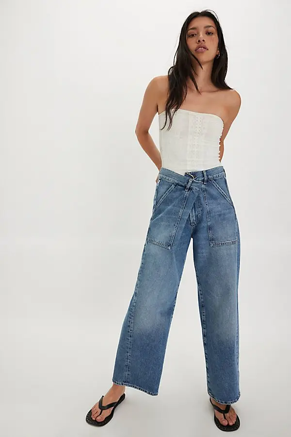 Citizens Of Humanity Ines Utility Wide-Leg Trouser Jeans Illa
