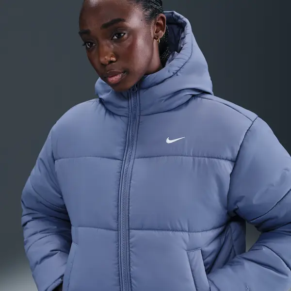 Nike Sportswear Classic Puffer Therma-fit Loose Hooded Jacket - Blue
