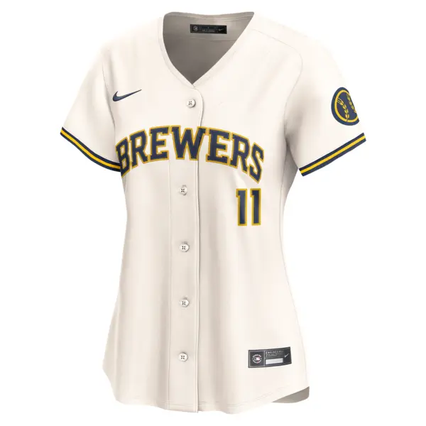 Nike Jackson Chourio Milwaukee Brewers Mlb Limited Jersey - Brown