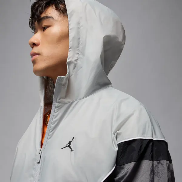 Jordan Brooklyn Hooded Draft Jacket In Grey - 39% Off | Editorialist
