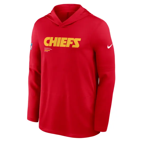 Nike Kansas City Chiefs Pure Fury Sideline Dri-fit Nfl Long-sleeve Hooded Top - Red