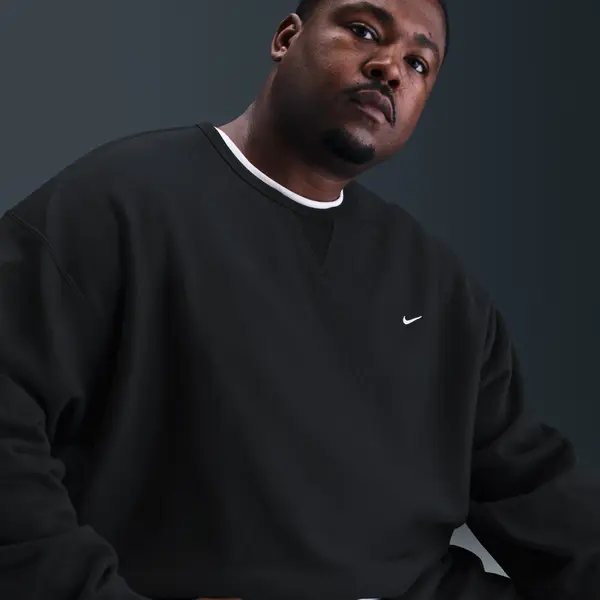 Nike Solo Swoosh Fleece Crew - Black