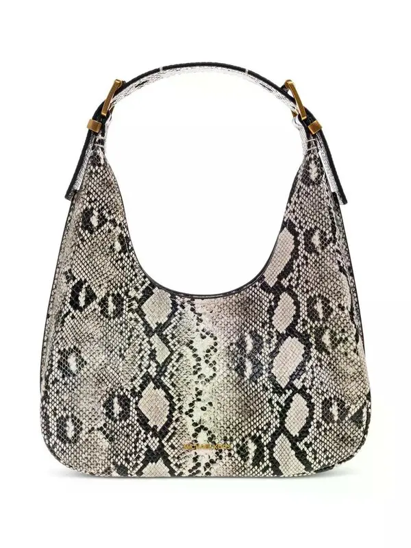 Michael Kors Nolita Snakeskin Shoulder Bag - Grey