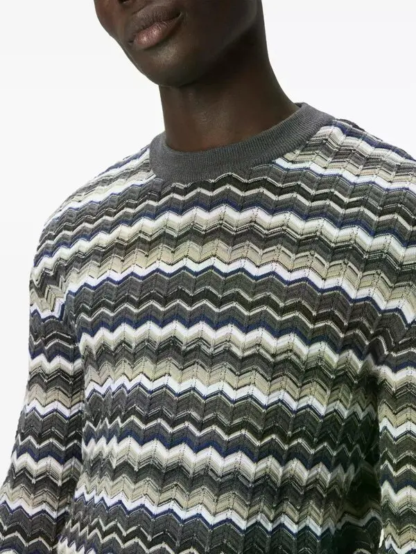 Missoni Chevron-pattern Sweater - Grey