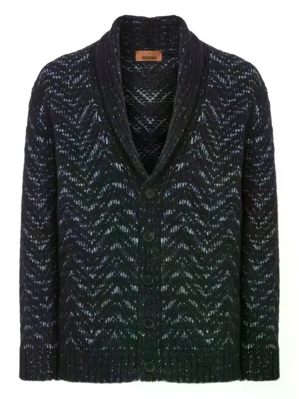 Missoni Wave-pattern Shawl-collar Cardigan