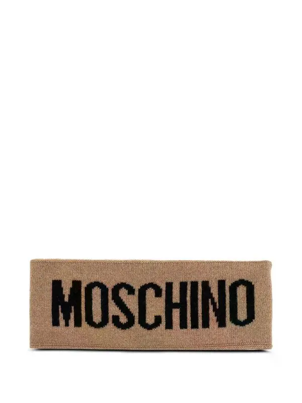 Moschino Logo-intarsia Headband - Brown