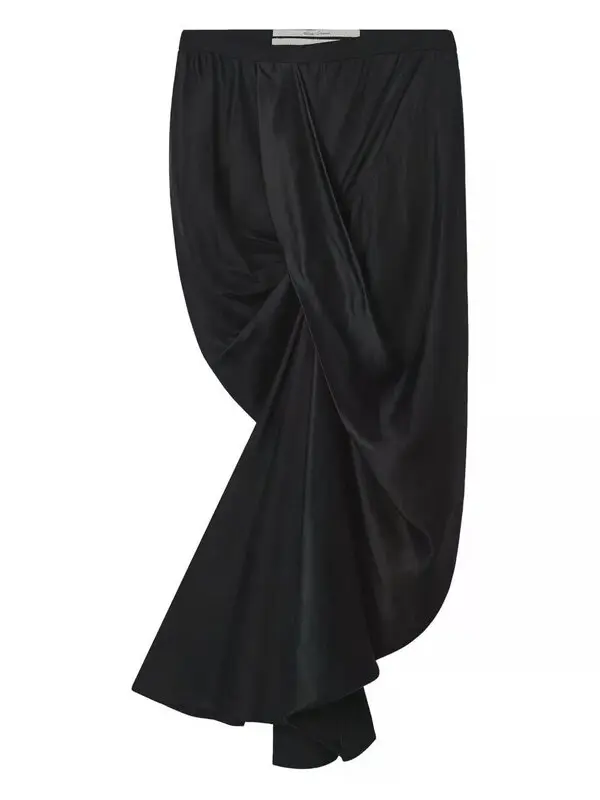 Rick Owens Draped Asymmetrical Midi Skirt