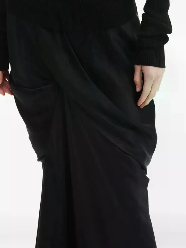 Rick Owens Draped Asymmetrical Midi Skirt