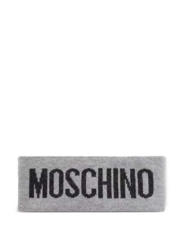 Moschino Logo-intarsia Headband - Grey