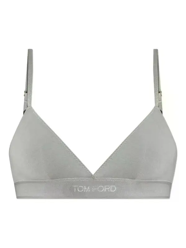 TOM FORD Logo-underband Triangle Bra - Grey