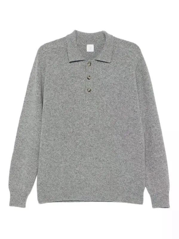 Eleventy Mélange-effect Polo Shirt - Grey