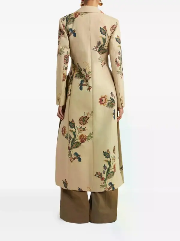 Etro Floral-print Belted Coat