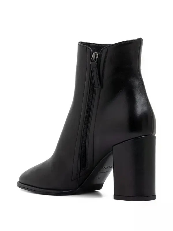 LE SILLA 90mm Block-heel Leather Boots