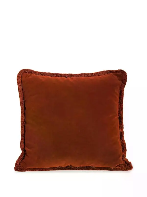 SOHO HOME Margeaux Fringed Square Cushion - Red