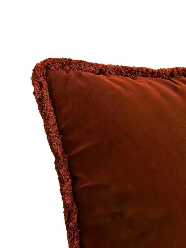 SOHO HOME Margeaux Fringed Square Cushion - Red