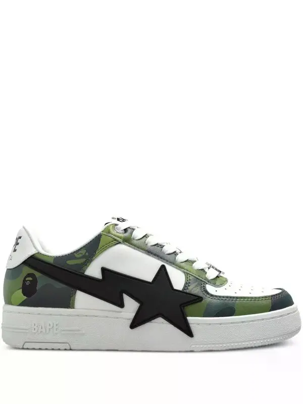 A BATHING APE Star-appliqué Camouflage-pattern Sneakers
