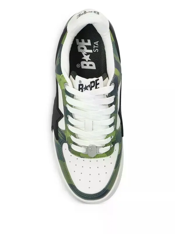 A BATHING APE Star-appliqué Camouflage-pattern Sneakers