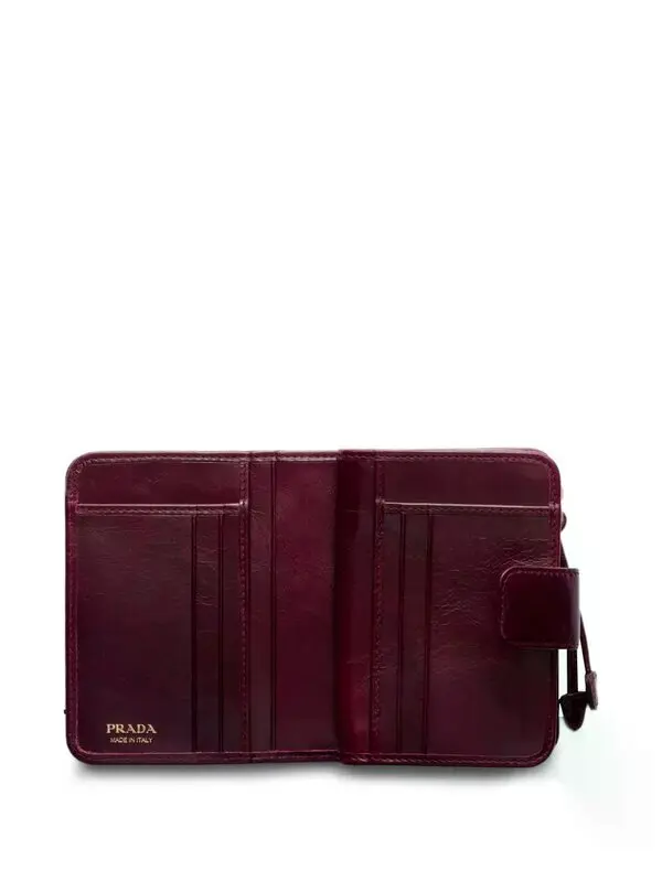 Prada Small Leather Wallet - Red