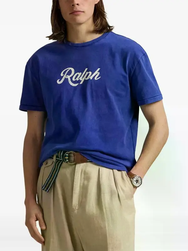 Polo Ralph Lauren Logo-print Crew-neck T-shirt - Blue