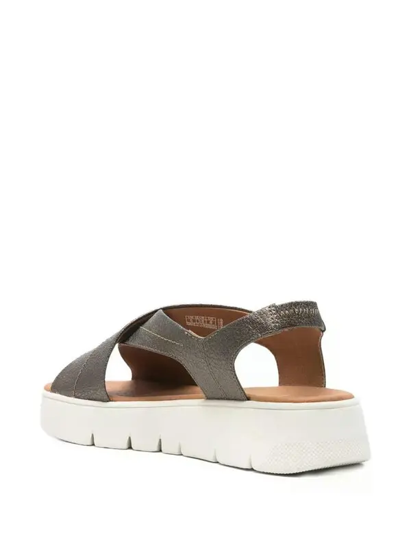 Geox 40mm D Dandra Crossover Slingback Sandals - Brown