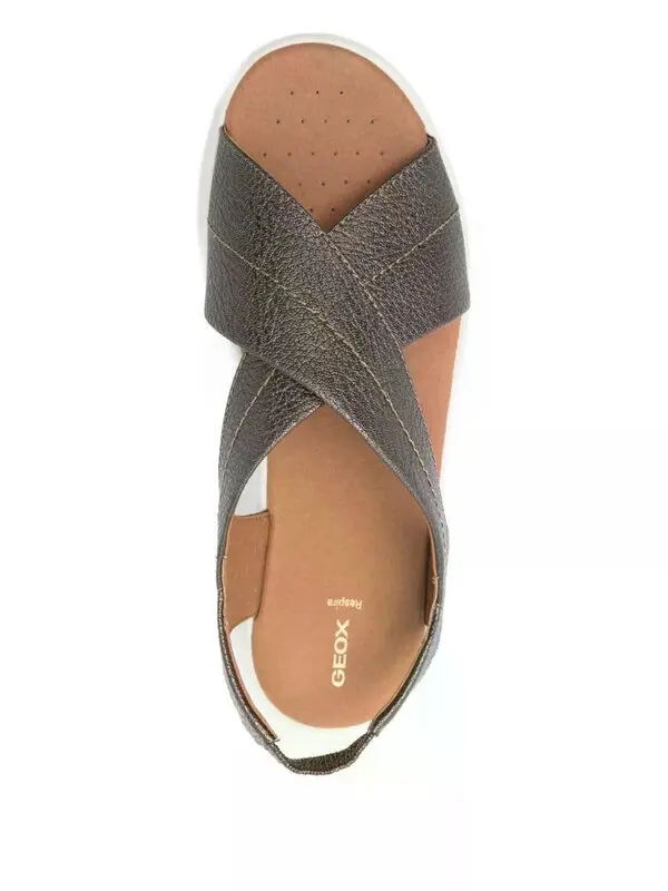 Geox 40mm D Dandra Crossover Slingback Sandals - Brown