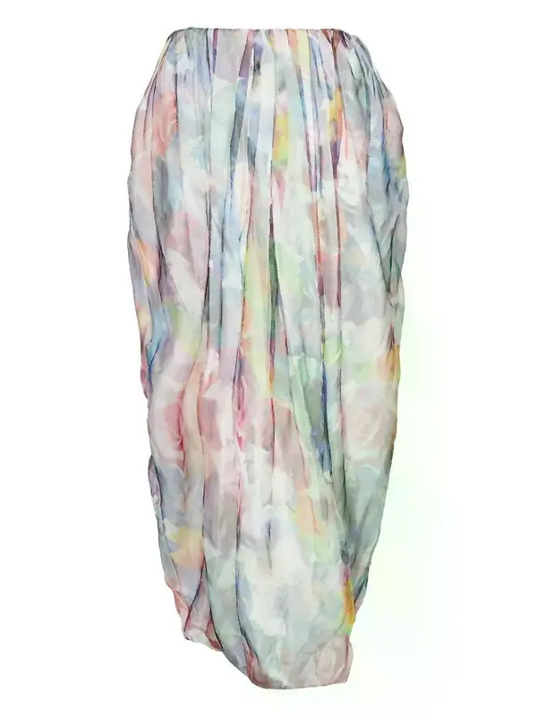 JIL SANDER Floral-print Egg-shaped Skirt