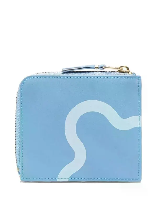 Comme Des Garçons Printed Wallet - Blue
