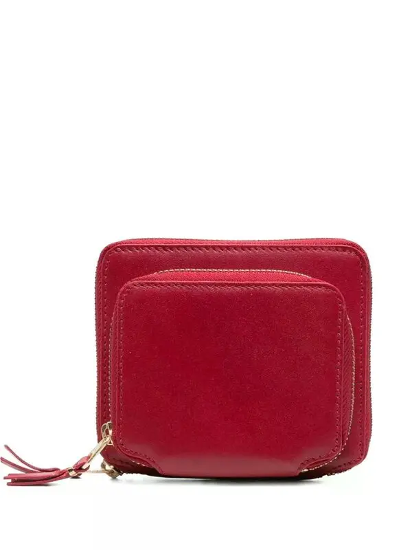 Comme Des Garçons Outside Pocket Double-zip Wallet - Red