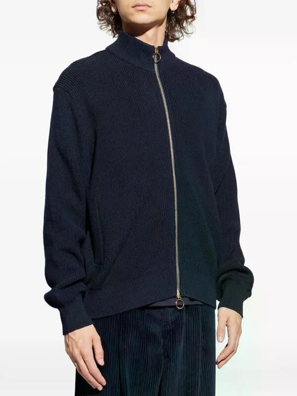 Paul & Shark Ribbed Zip-up Cardigan - Blue