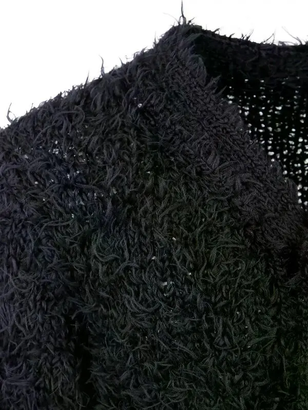 Sacai Frayed-hem Button Cardigan