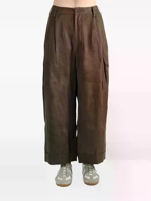 ZIGGY CHEN Pleated Linen Trousers