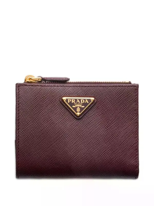 Prada Small Saffiano-leather Wallet - Red