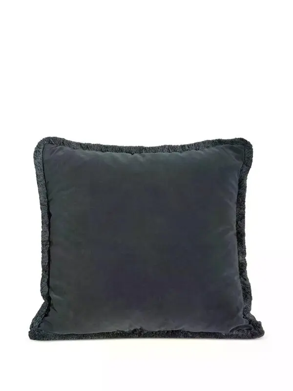 SOHO HOME Margeaux Fringed Square Cushion - Blue