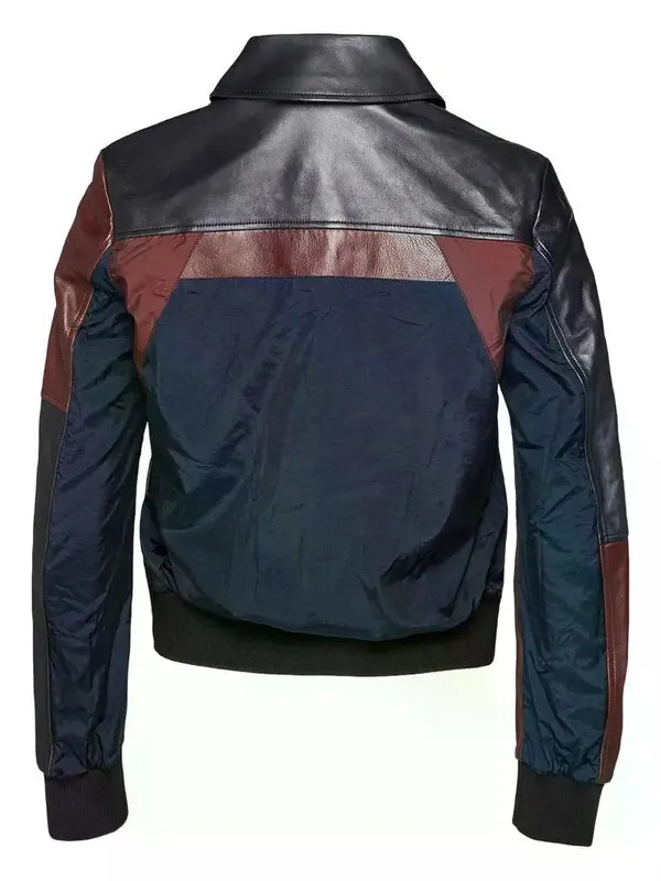 JIL SANDER Leather-patchwork Bomber Jacket