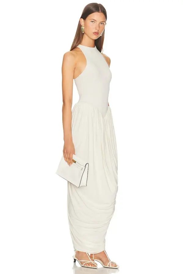 HELSA The Duchess Jersey Dress - Ivory