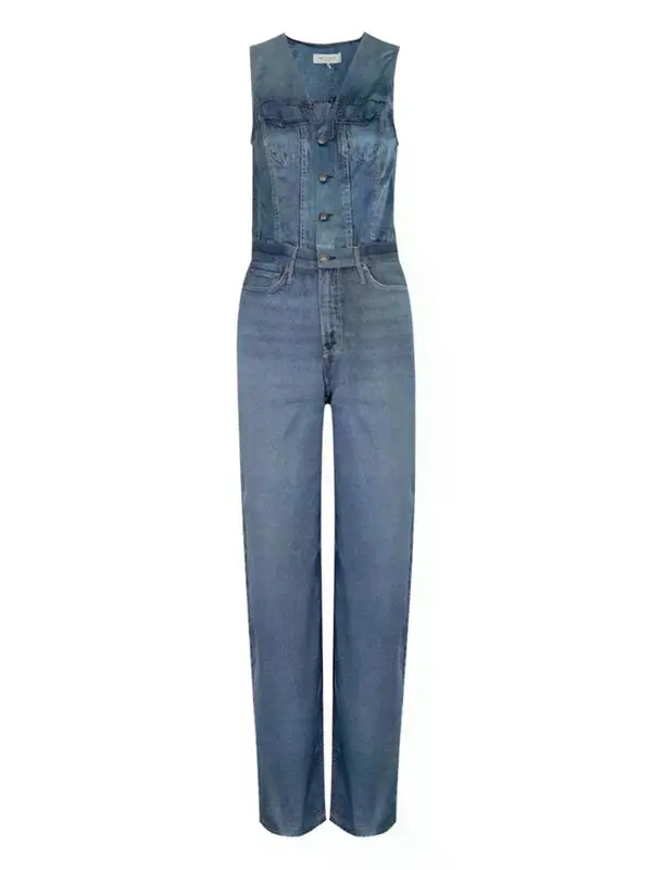 Rag & Bone Denim Button-fastening Jumpsuit - Blue