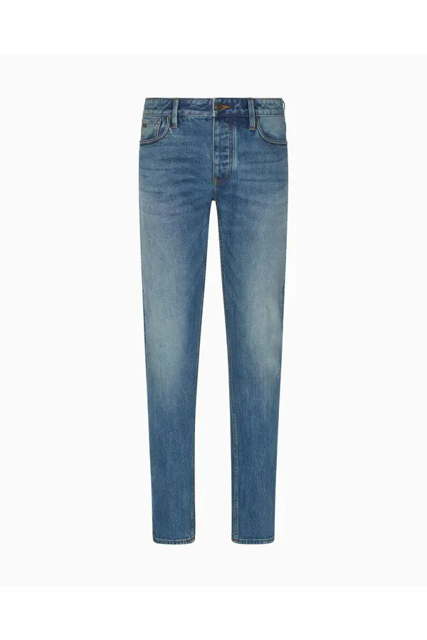 Emporio Armani J75 Slim-fit Stretch-denim Jeans - Blue