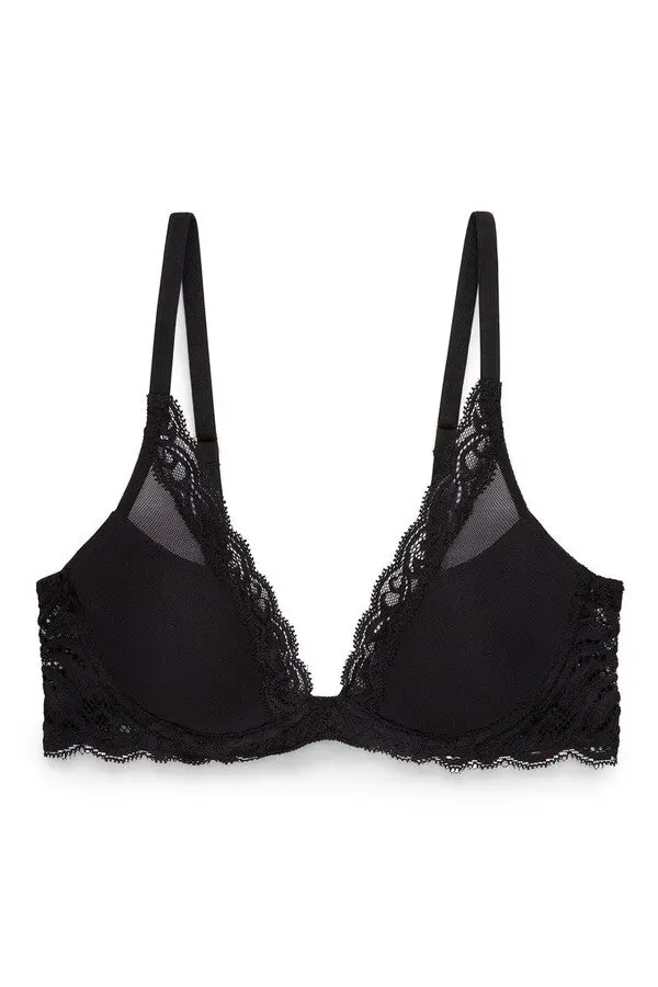 Natori Feathers Plunge T-shirt Bra - Black