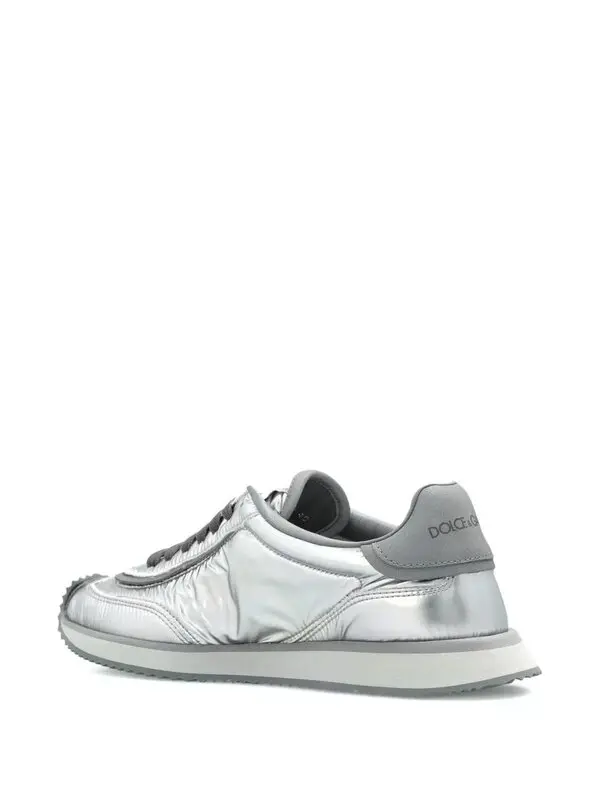 Dolce & Gabbana Dg Cushion Laminated Sneakers - Grey