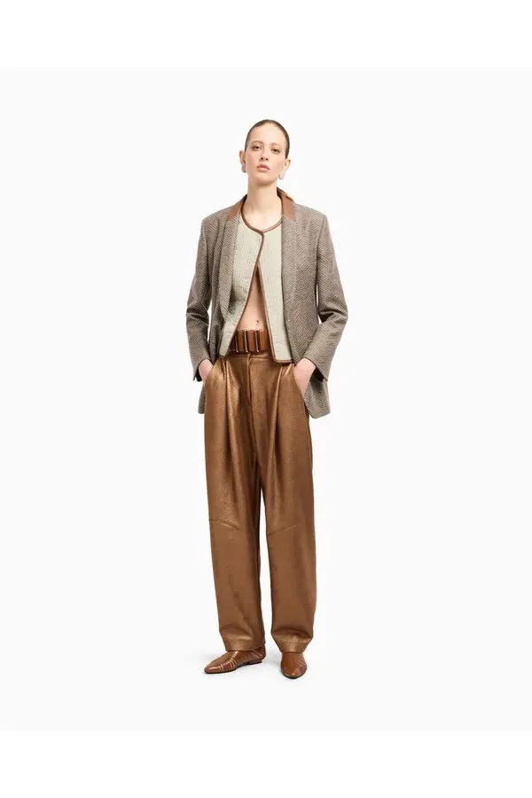 Giorgio Armani Double-sided Jersey Single-pleat Trousers