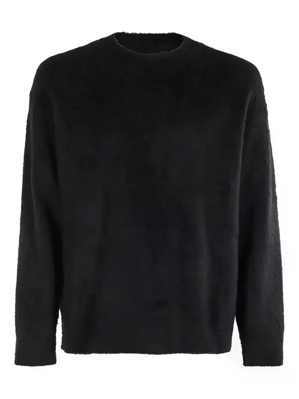ROBERTO COLLINA Brushed Crew-neck Sweater - Black