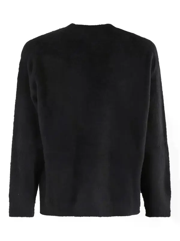 ROBERTO COLLINA Brushed Crew-neck Sweater - Black