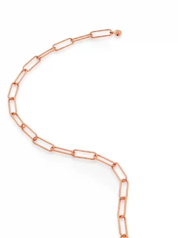 Monica Vinader Alta Textured Chain Necklace - Pink