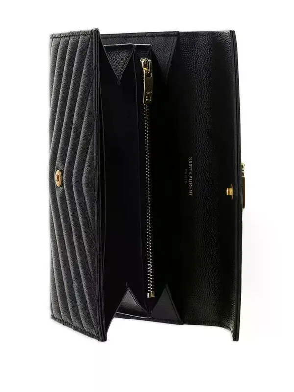 Saint Laurent Large Cassandre Matelassé Flap Wallet