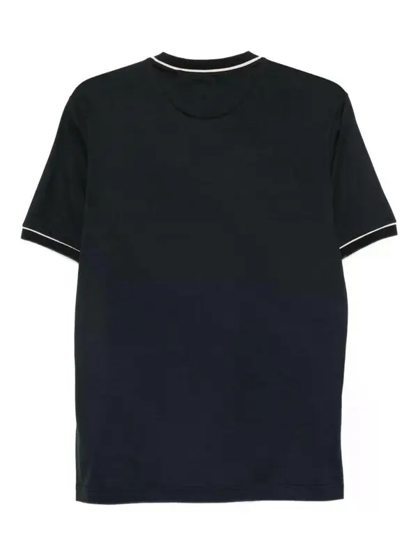 Eleventy Piped-trim Cotton T-shirt