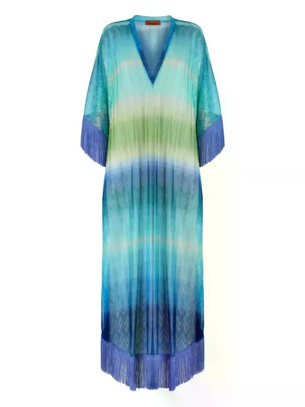 Missoni Fringed Kaftan - Blue
